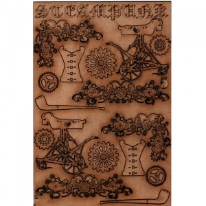 Mini Steampunk Motifs Wood Shapes 5 for altered art and crafts